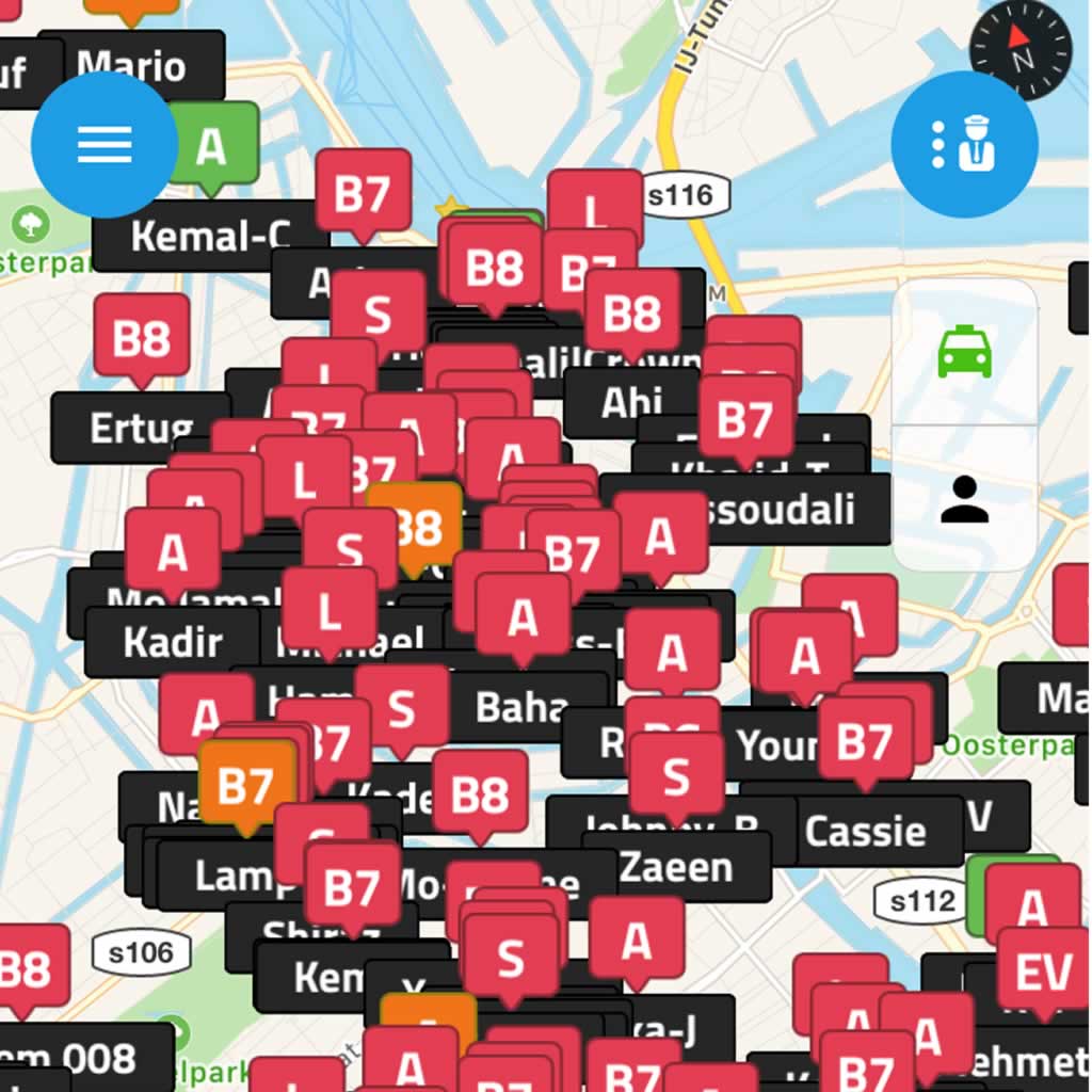 Website van Dispatch Amsterdam – keep clients, share drivers